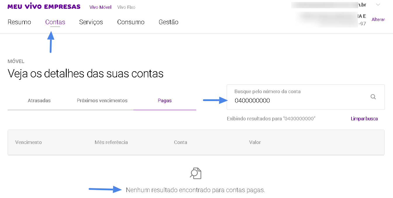 Conta Vivo Móvel Empresas faltando linhas - VocêGestor App